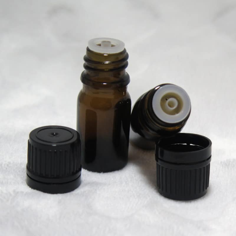 5ml Amber Glass Bottle with Plastic Dropper Insert (Pack of 5)